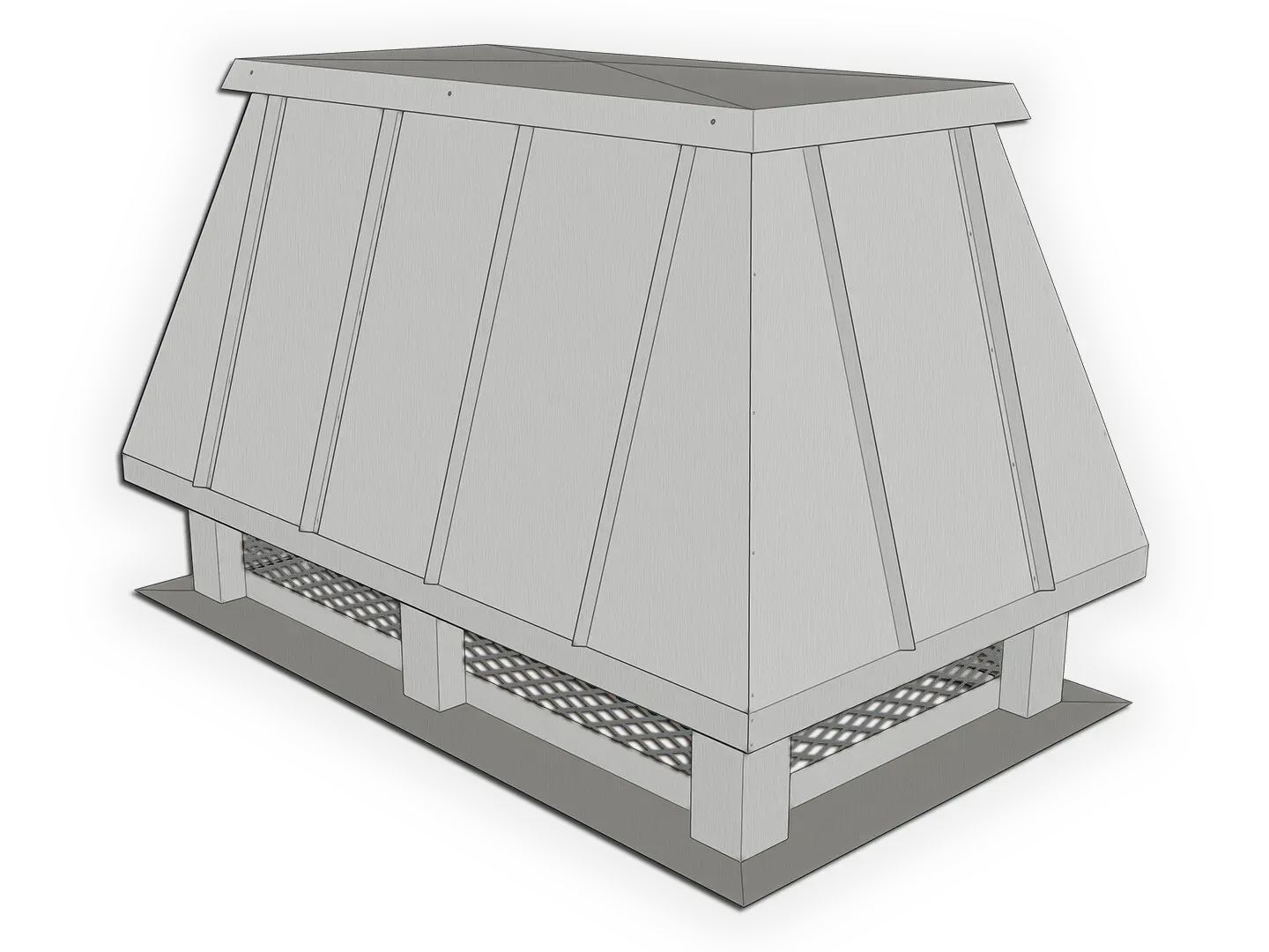 Standing Seam Roof Chimney Cap / Shroud | KM Sheet Metal